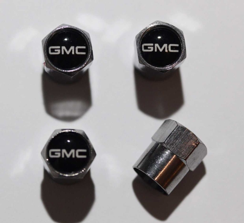 GMC Black & White Valve Stem Caps – Plus Free Extra Cap Online