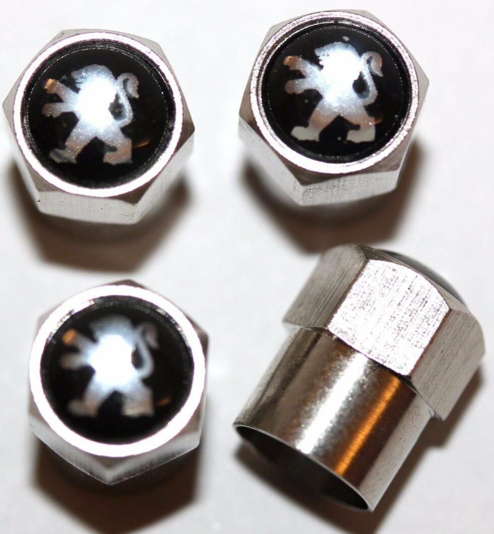 Peugeot Big Black Tire Valve Caps – Plus Free Extra Cap Online